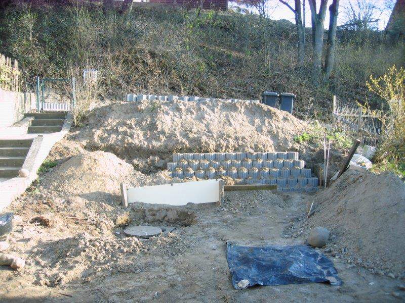 Stützmauer zur Hangabsicherung bauen - Tipps gesucht? (Bau, selber ...
