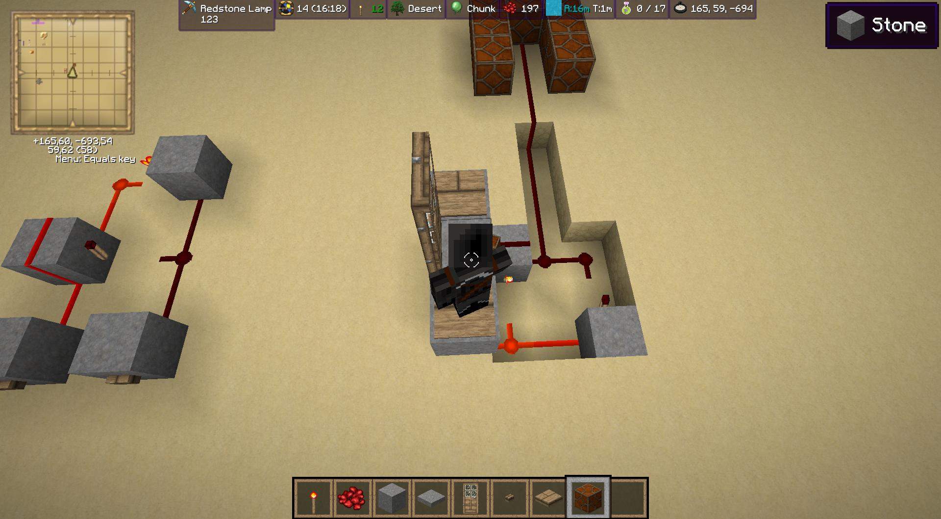 Minecraft Schalter mit Druckplatte verbinden (Redstone, hebel, Bodenplatte)