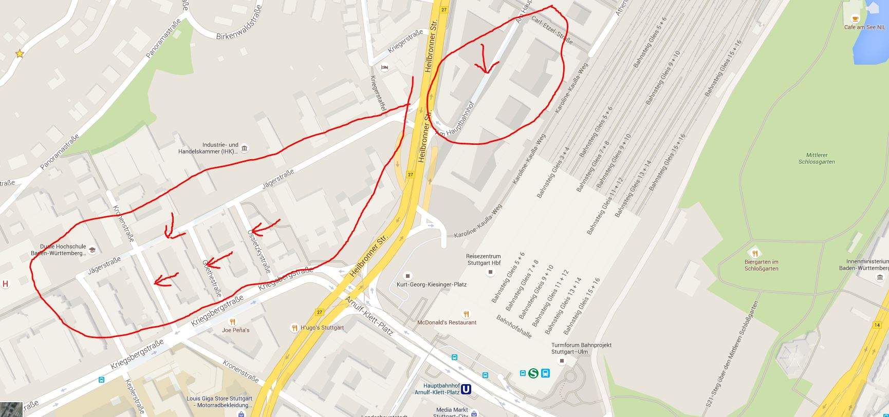 Stuttgart Hauptbahnhof Parken Abholen