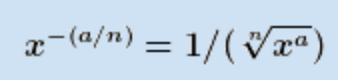 Negative Exponenten / Bruch Exponenten einer potenz Funktion? (Mathe ...