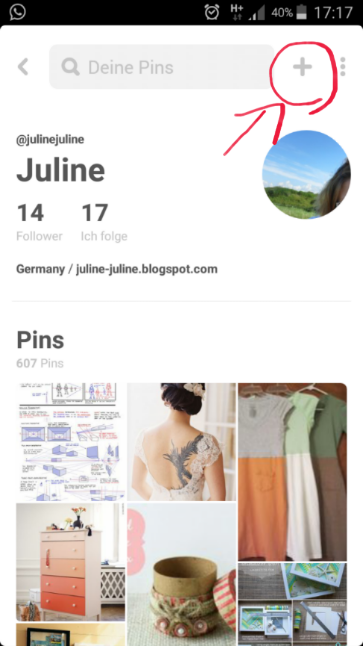 Eigene Bilder auf Pinterest laden?