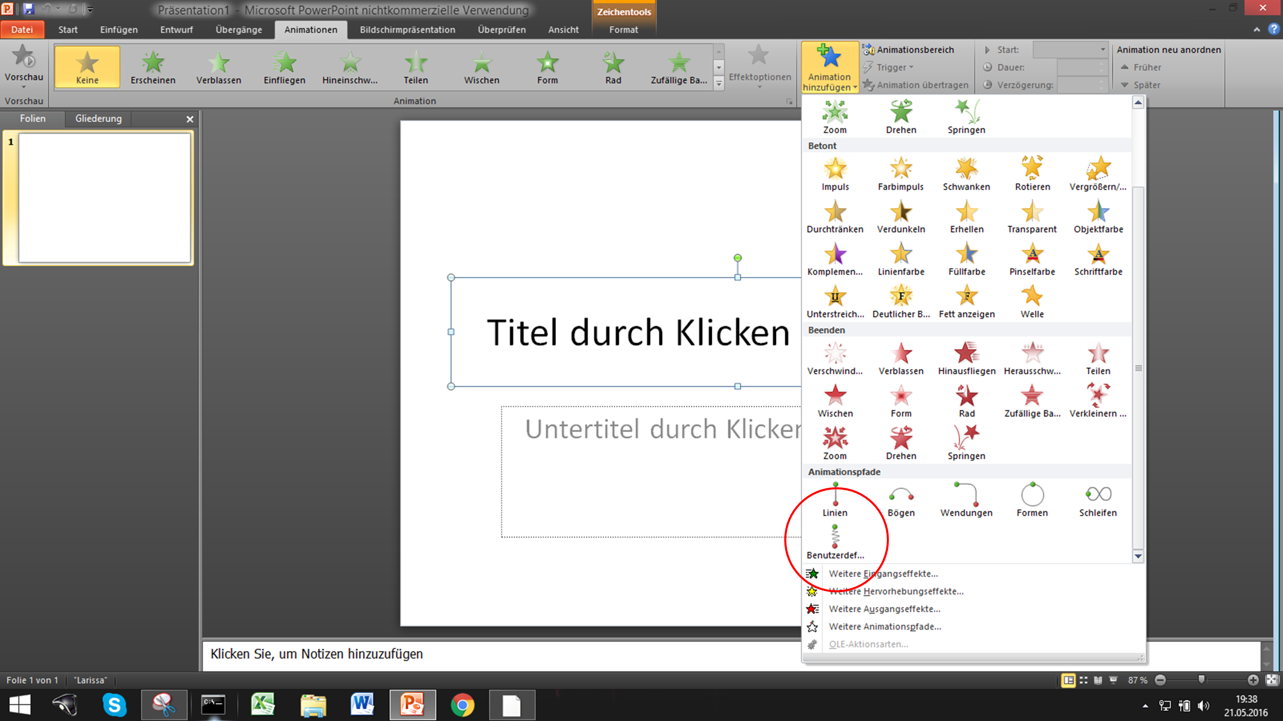 Wie kann ich auf PowerPoint ein Auto so animieren das es von a nach b ...