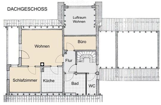 luftraum wohnung (Obergeschoss, luftraum wohnen, Haus)