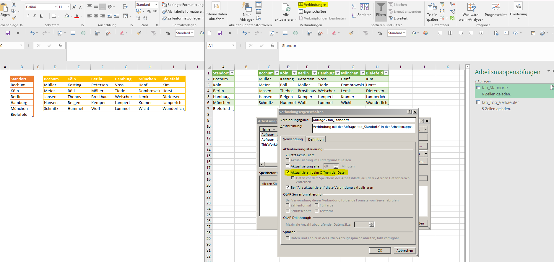 Kann ich in Excel Dropdownlisten die Auswahl in einer weiteren ...