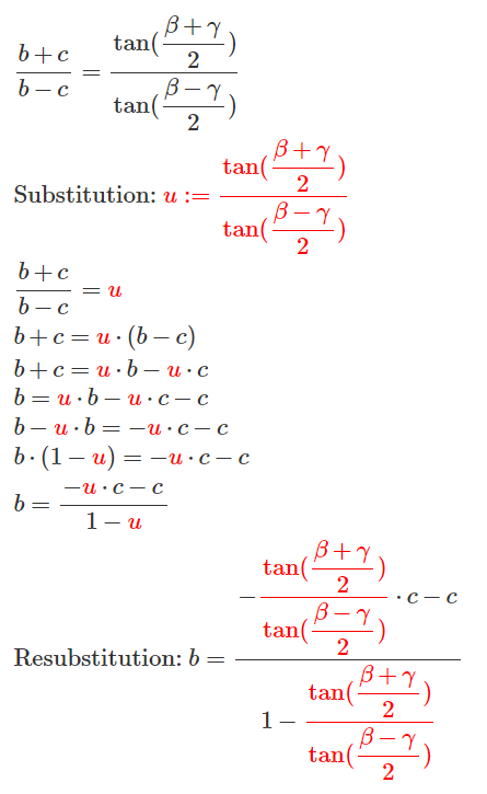 Kann einer von euch den Tangenssatz nach b umstellen? (Schule ...