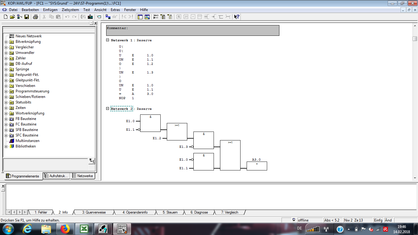 FUP in AWL. Kann mir wer helfen? (Computer, programmieren, sps)