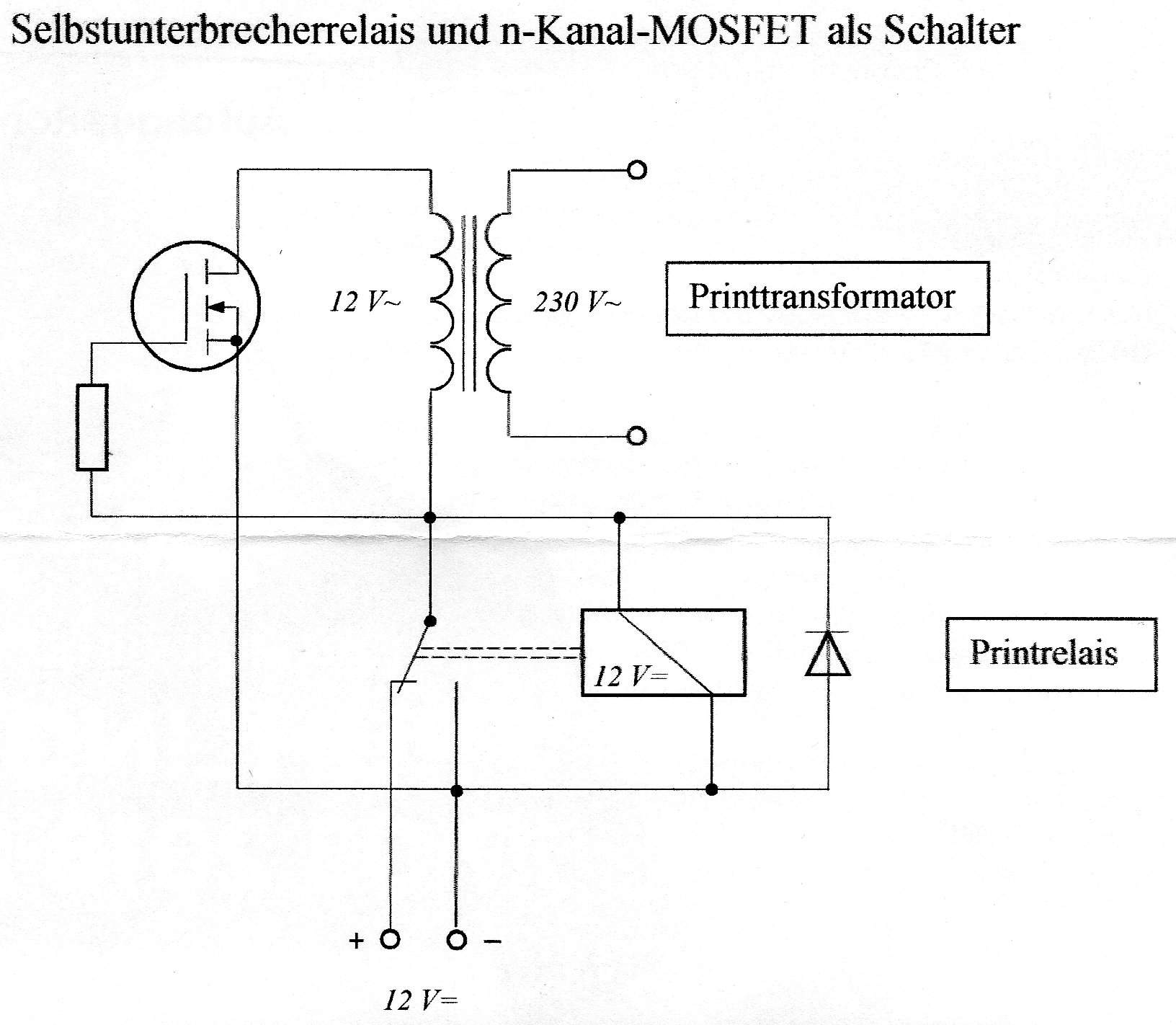 Transformator "ansteuern" mit gleichspannung? (Technik, Technologie ...