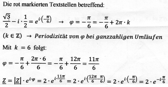 Komplexe Zahlen in Polarform? (Schule, Mathe, Mathematik)