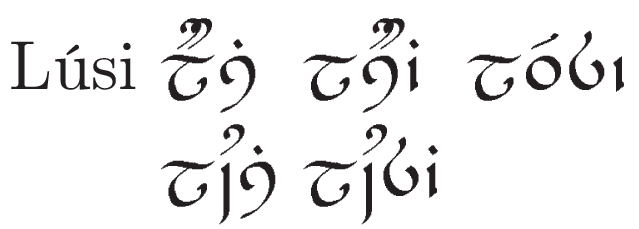 Name in elbischen Schriftzeichen? (Herr der Ringe, elbisch)