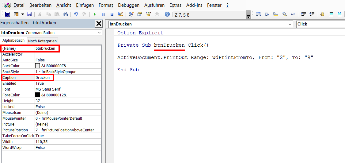 Visual Basic - Knopf zum drucken? (Computer, PC, programmieren)