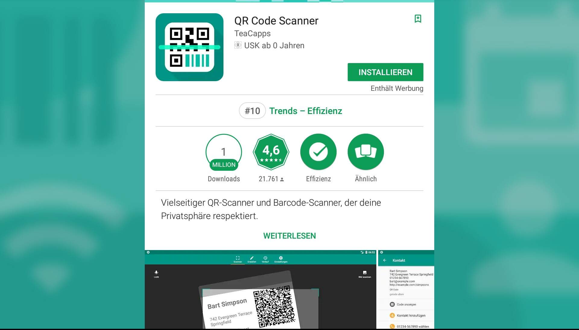 Wo muss ich im Play Store draufgehen, um einen Qr-code Scannen zu ...