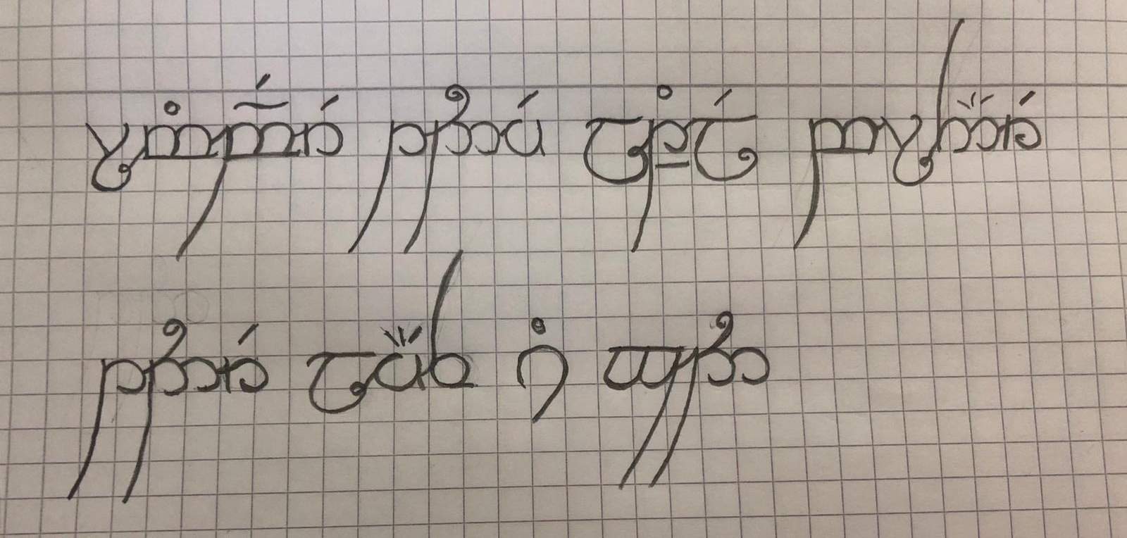 Ist das noch korrekt? (J.R.R. Tolkien, elbisch, Verzierung)