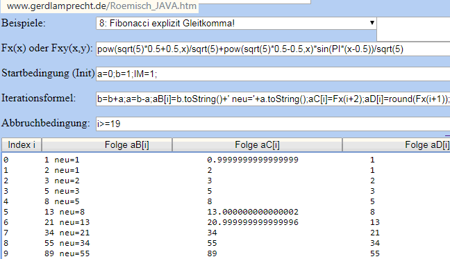 Wer kann mir diese for Schleife in Java Erklären (Fibonacci Zahlen Berechnung)? Siehe Foto ...