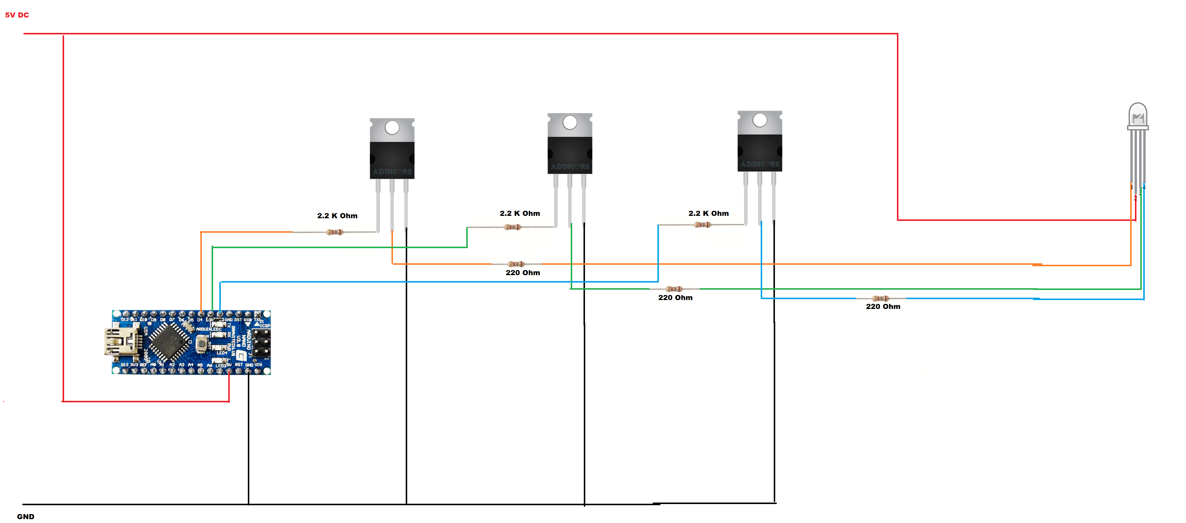 RGB LED mit Arduino Nano ansteuern möglich? (Computer, Technik ...