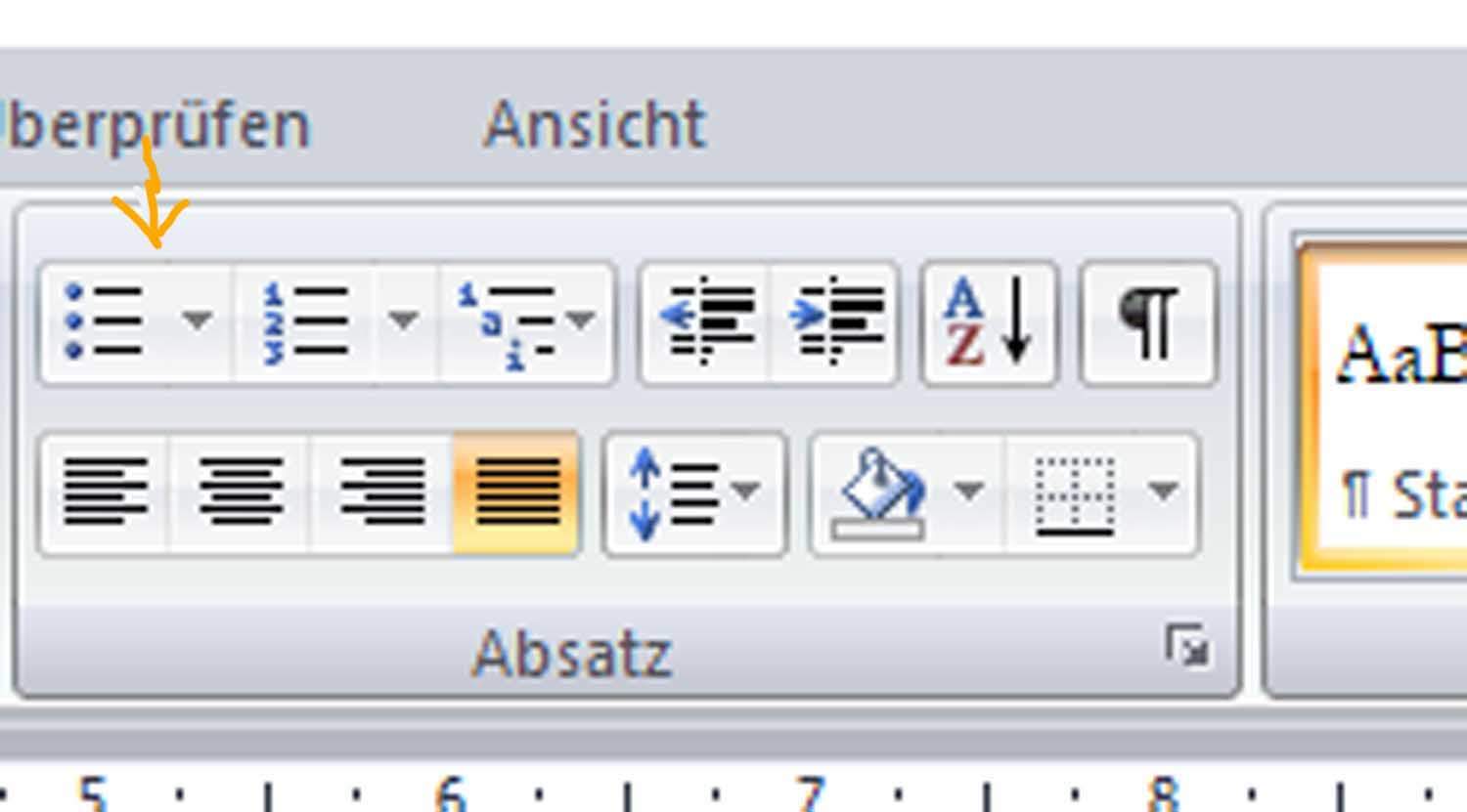 Tastenkombination für Stichpunkte? (Computer, Schule, Liebe)