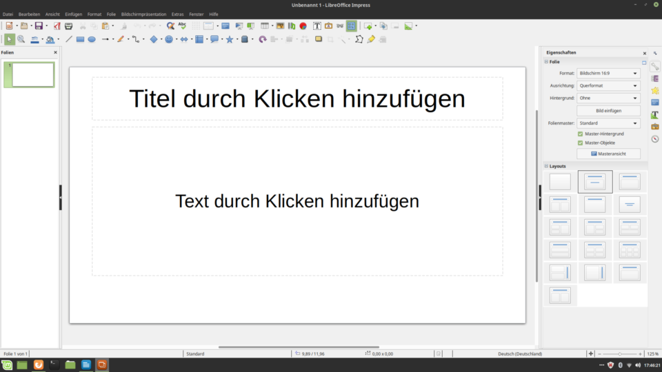 Wie füge ich ein GIF in LibreOffice Impress ein? (Computer, PC ...