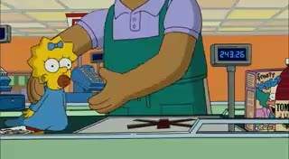 Was steht da wenn Maggie gescannt wird? (Die Simpsons)