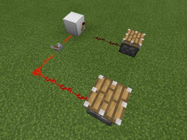 Wie kann ich in Minecraft zwei Pistons mit einem Hebel gleichzeitig ...