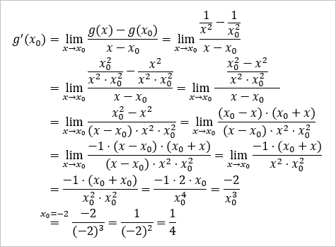 Ableitung an einer Stelle mit Differenzenquotient? (Schule, Mathematik ...