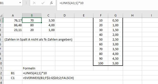 SVerweis Punkte/Prozente? (Mathematik, Noten, Microsoft Excel)