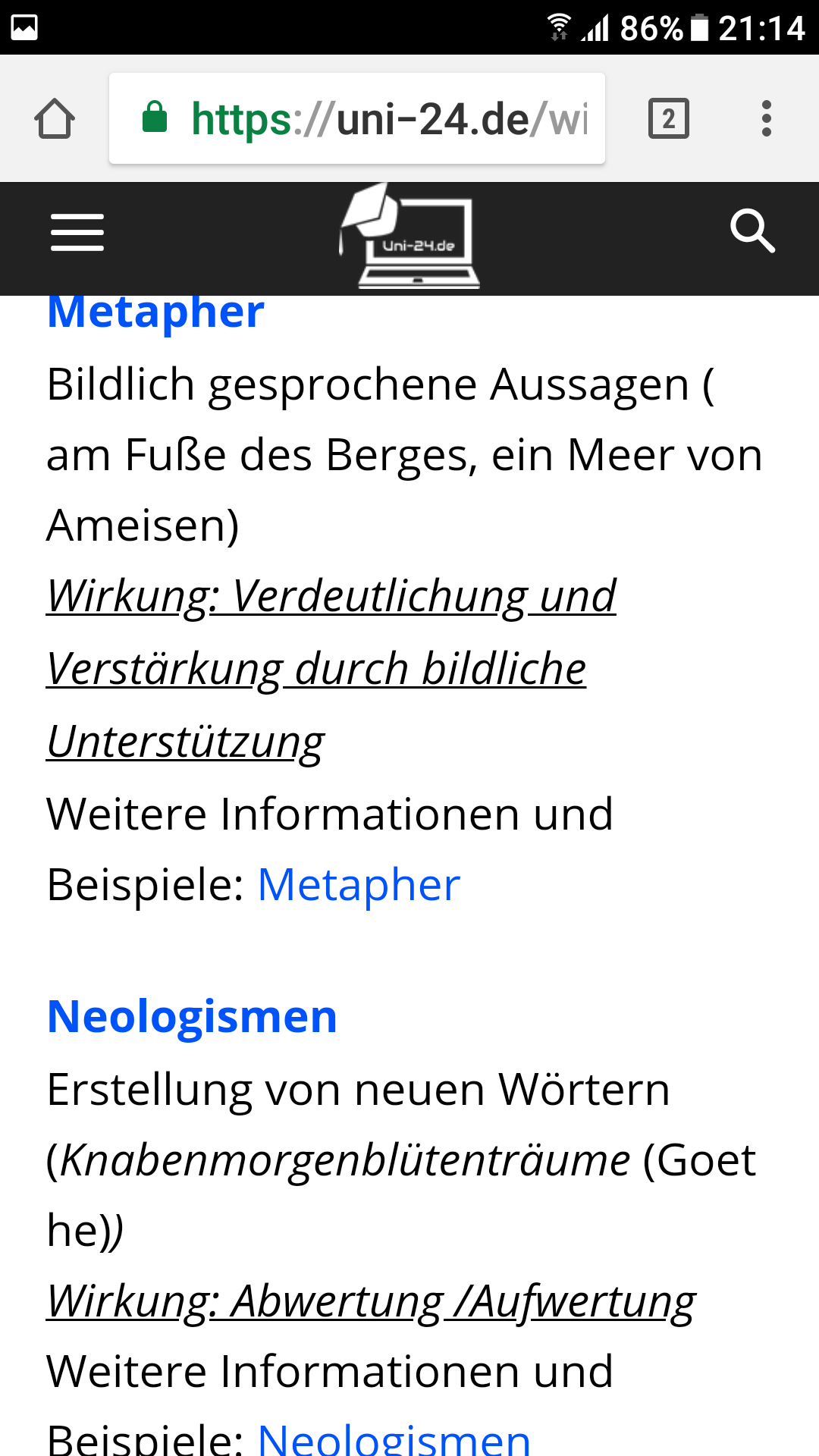 Was sind die wichtigsten sprachlichen Mittel? (Schule, Deutsch, Lernen)