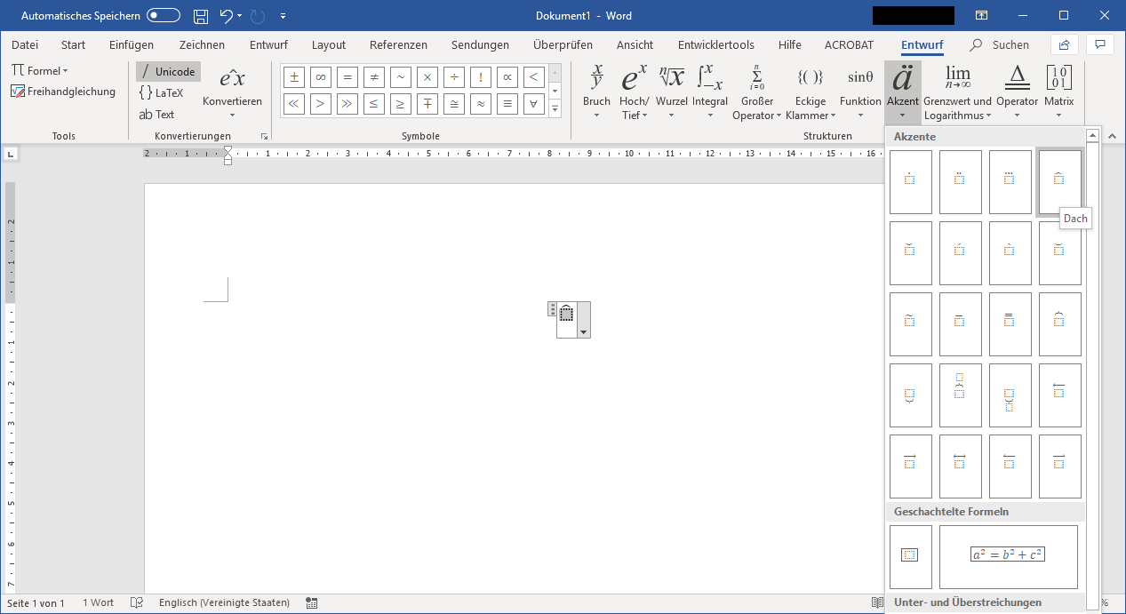 Wie kann ich das folgende Zeichen im Word-Formeleditor erzeugen ...