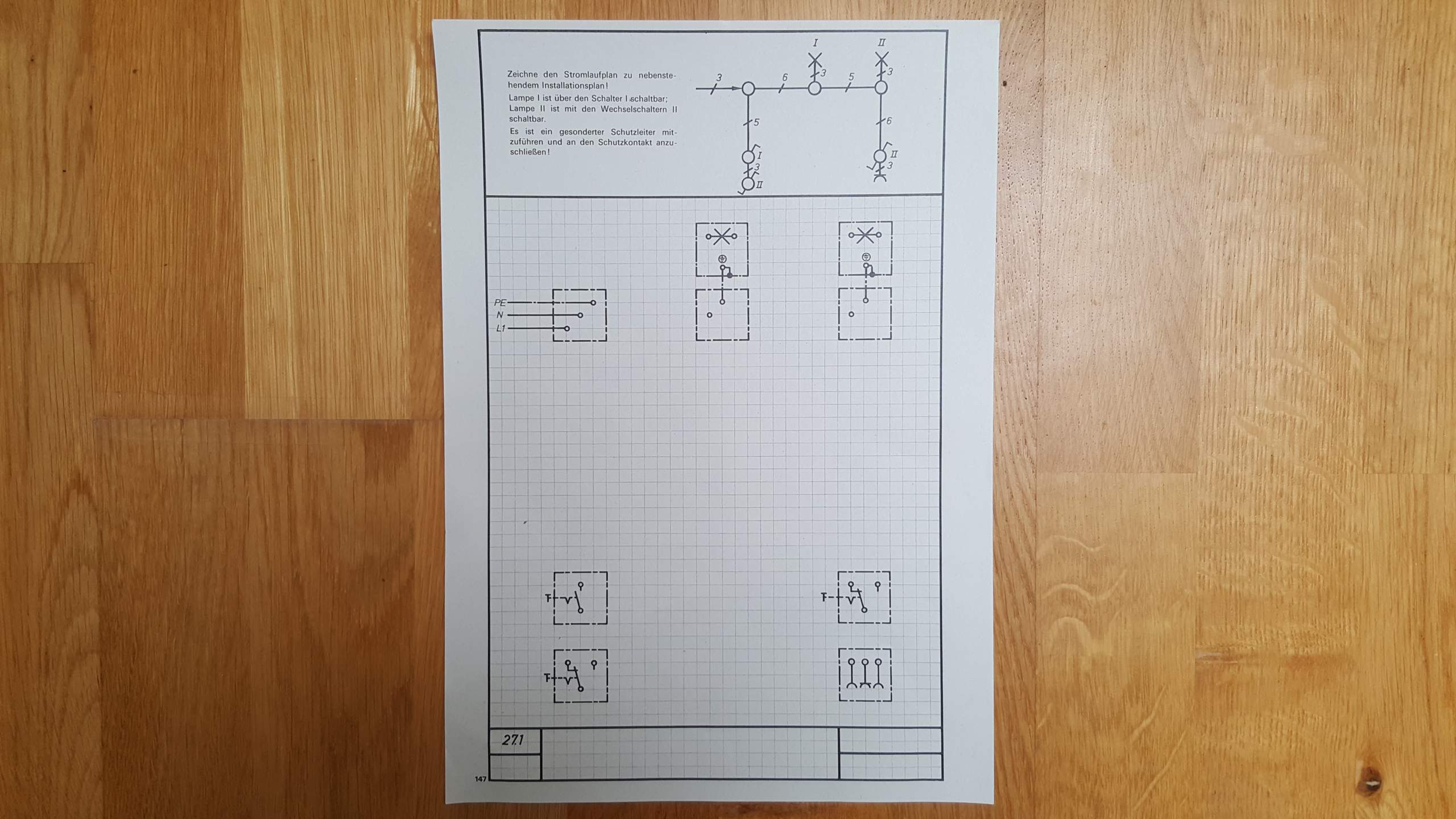 Elektrotechnik Technisches Zeichnen: Stromlaufplan zu Installationsplan ...
