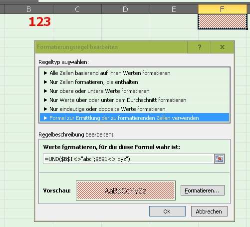 Excel Bedingte Formatierung mit UND verknüpfen? (Computer, Formel ...