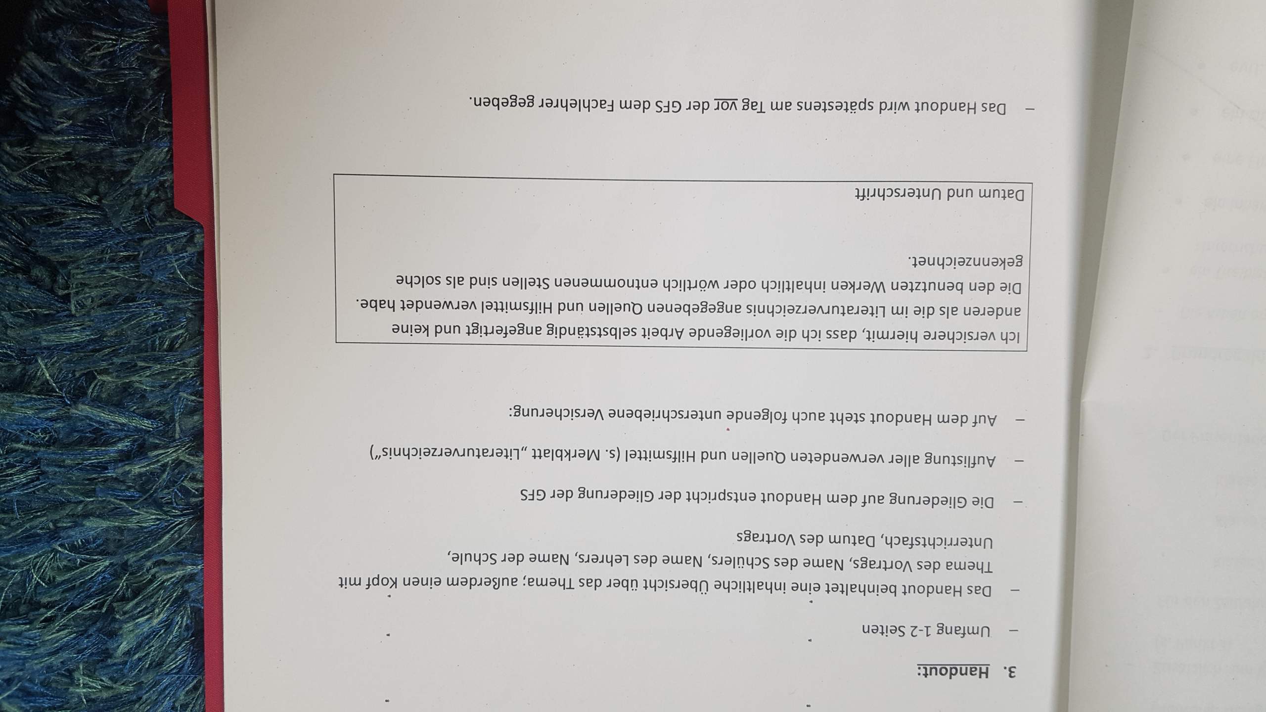Wie erstelle ich ein Handout zum Referat? (Schule)