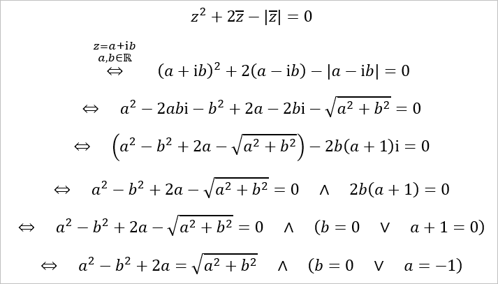 Nullstellen einer Gleichung mit komplexen und konjugiert komplexen ...