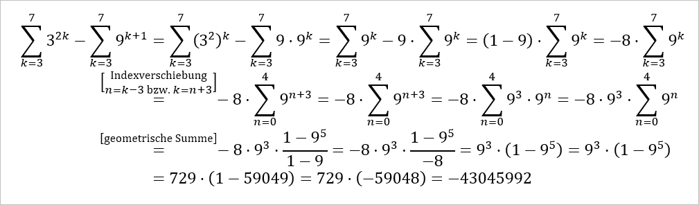 mathematik: summen und produkte zusammenfassen? (Summe)