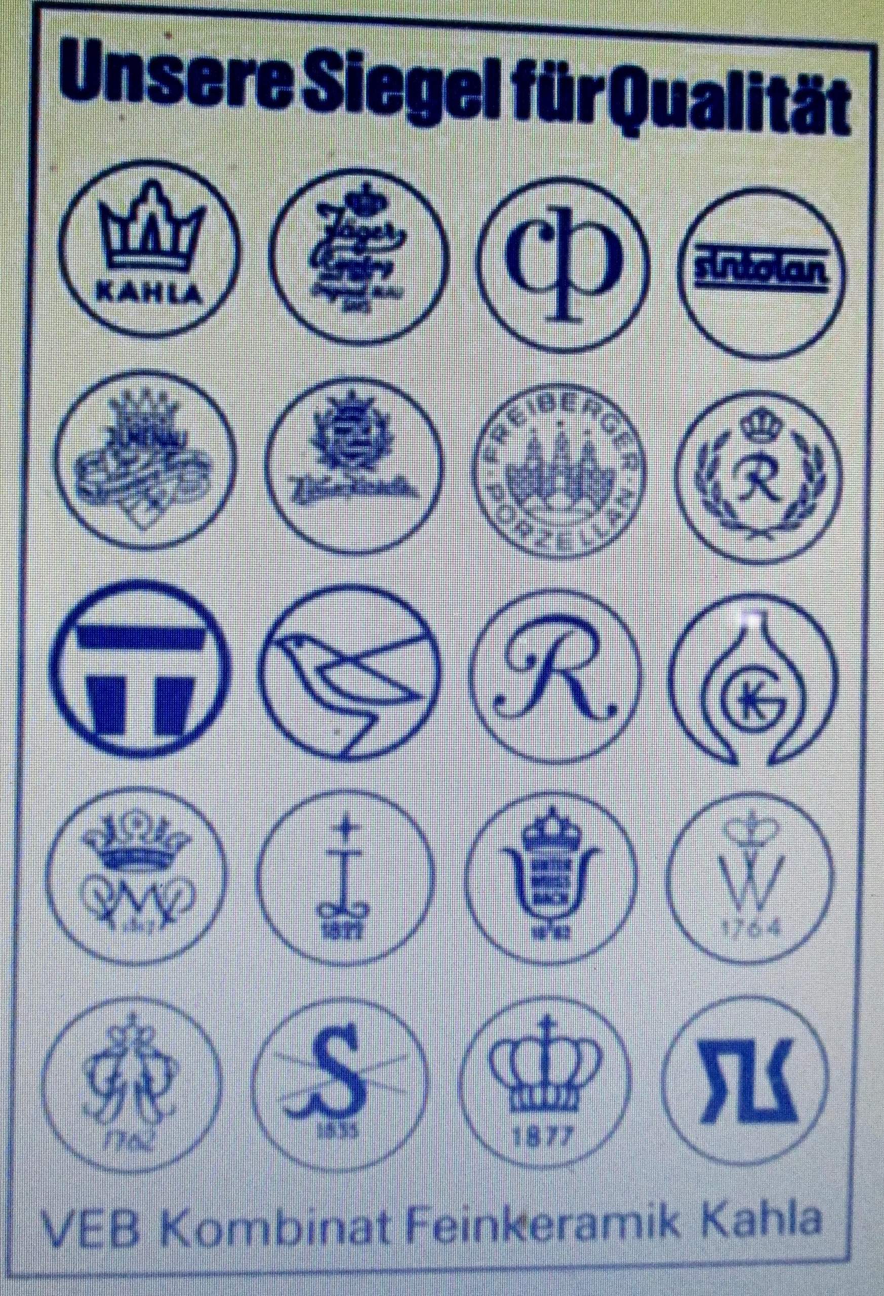 Bestimmen Porzellan Stempel Ddr