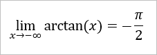 Was ist arctan(x) für x gegen minus unendlich? (Mathe, Mathematik)