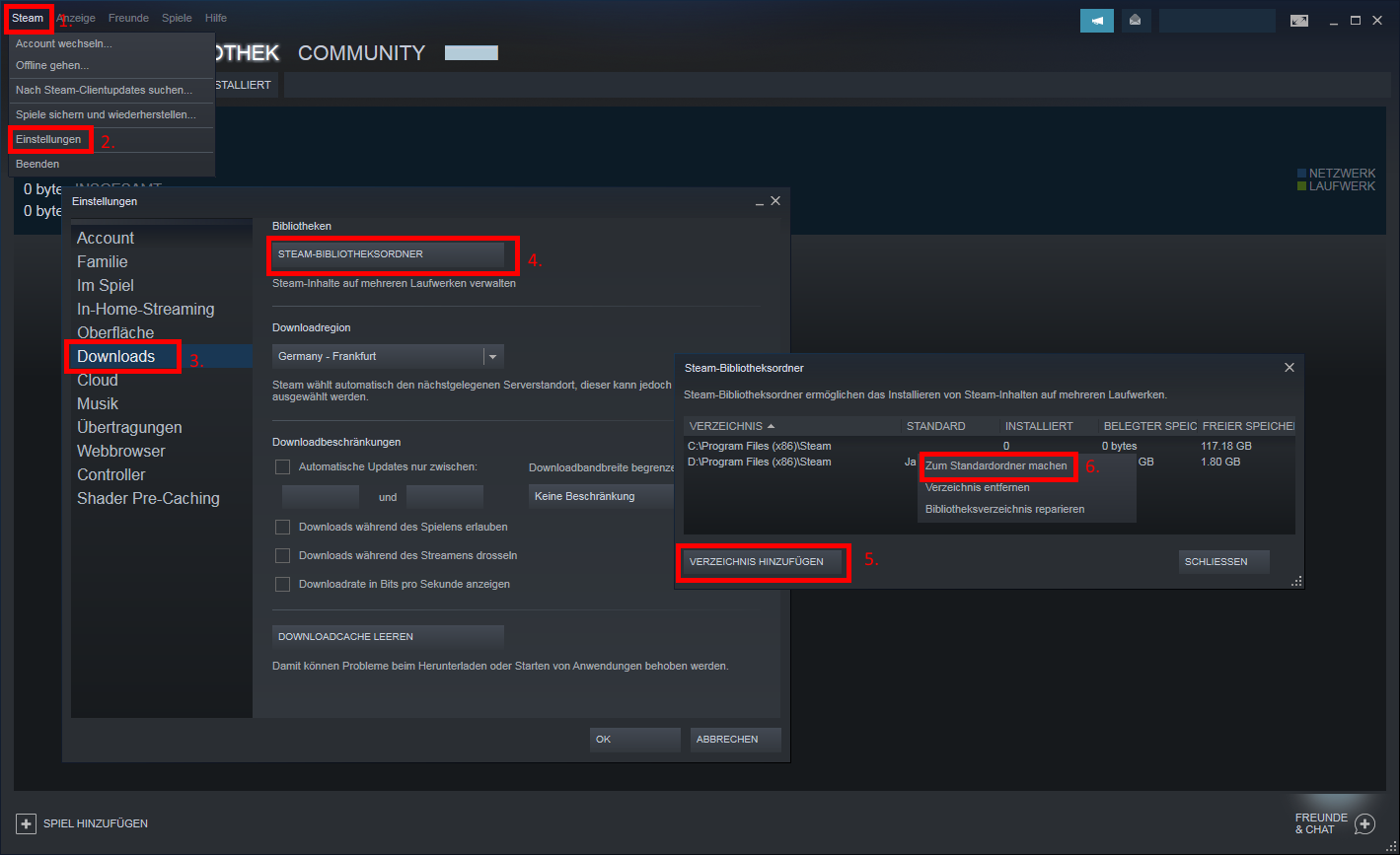 Kann ich irgendwie einstellen das spiele bei data {D:} gespeichert ...