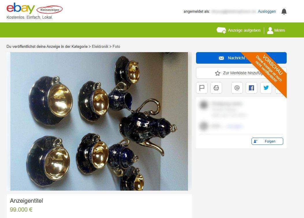 Faszinierend Ebay Kleinanzeige Schwerin Fotos