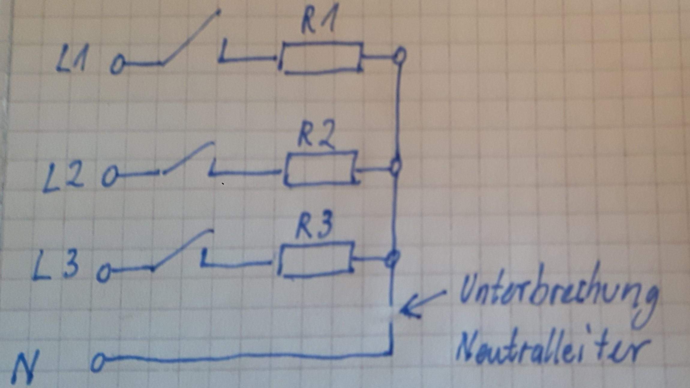 Was kann bei fehlendem Neutralleiter passieren(400V Herd)? (Elektronik ...