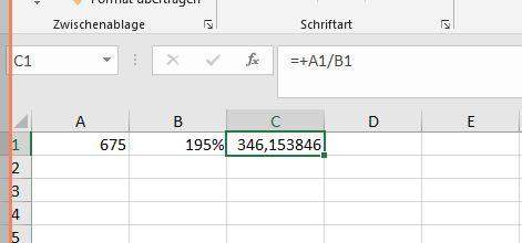 Rückwärts rechnen Excel (Prozent)? (Prozentrechnung, excel-formel ...