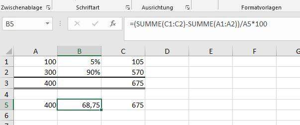 Rückwärts rechnen Excel (Prozent)? (Microsoft Excel, Prozentrechnung ...