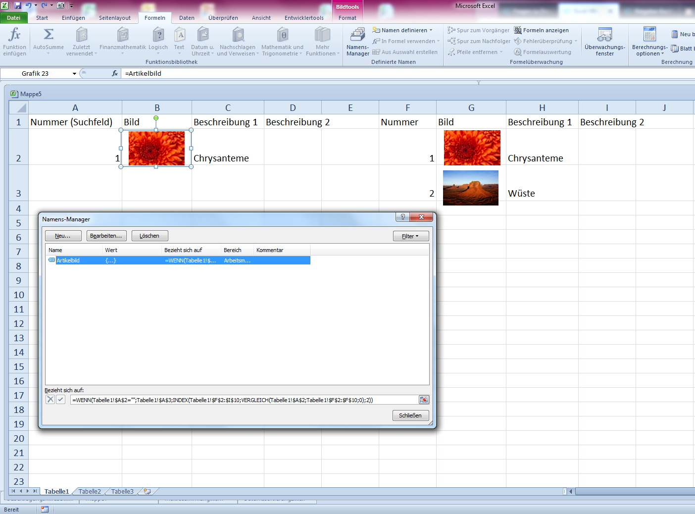 Excel VBA - Fotos in Tabelle einbetten / in UserForm anzeigen? (Computer, programmieren ...
