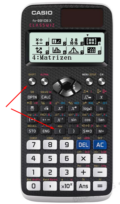 Gibt es eine Taste für Betrag in Casio fx-99IDE PLus? (Computer ...