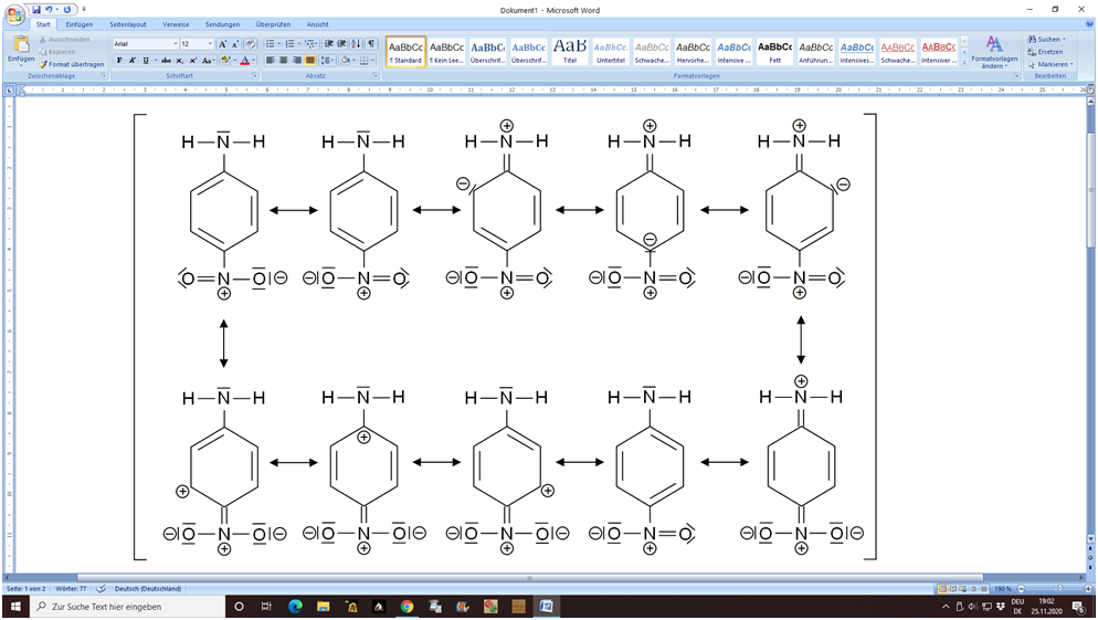 4-Nitroanilin - wie sehen die mesomeren Grenzformeln aus? (Chemie ...