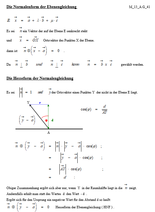 Abstand einer Ebene vom Koordinatenursprung berechnen? (Schule, Mathe ...