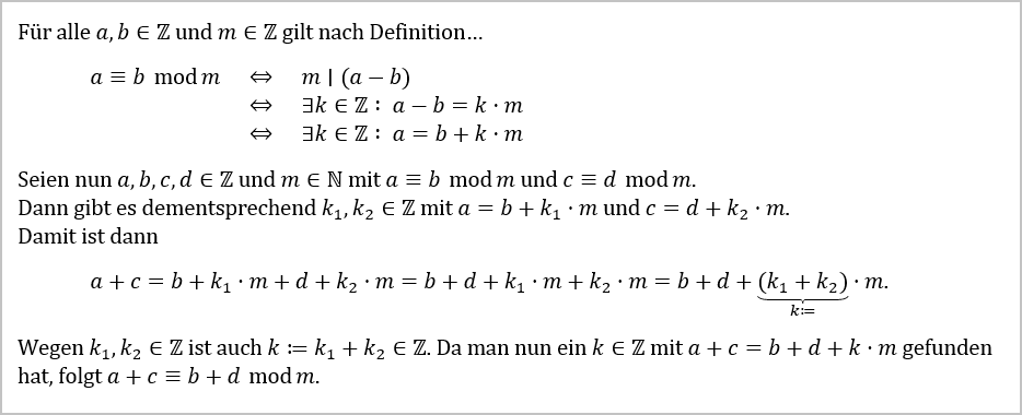 Modulare Arithmetik, wer kann mir helfen? (Mathematik, Studium, Informatik)