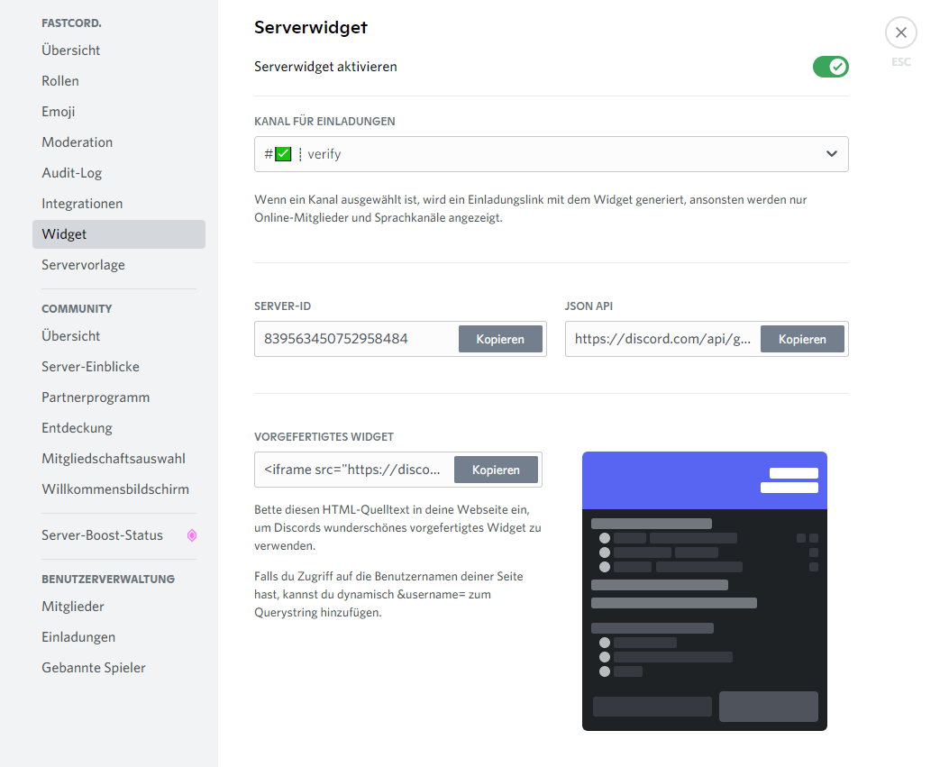 Wie erstellt man ein HTML Discord Widget für Einladungen, das unendlich ...