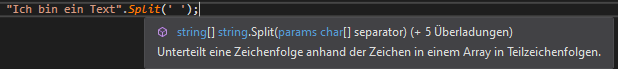 C# Split String? (programmieren, Informatik, C Sharp)