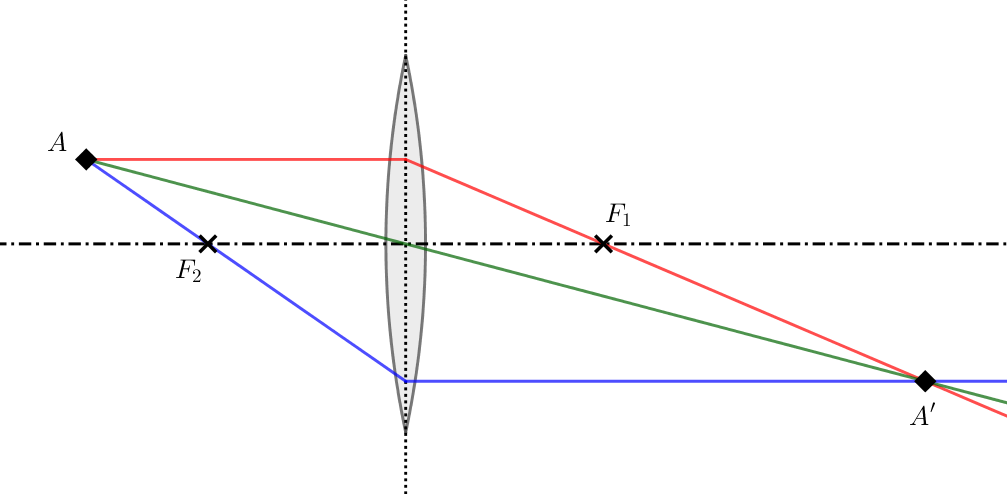 Gehen alle strahlen die auf eine doppelt konvexe Linse treffen durch ...