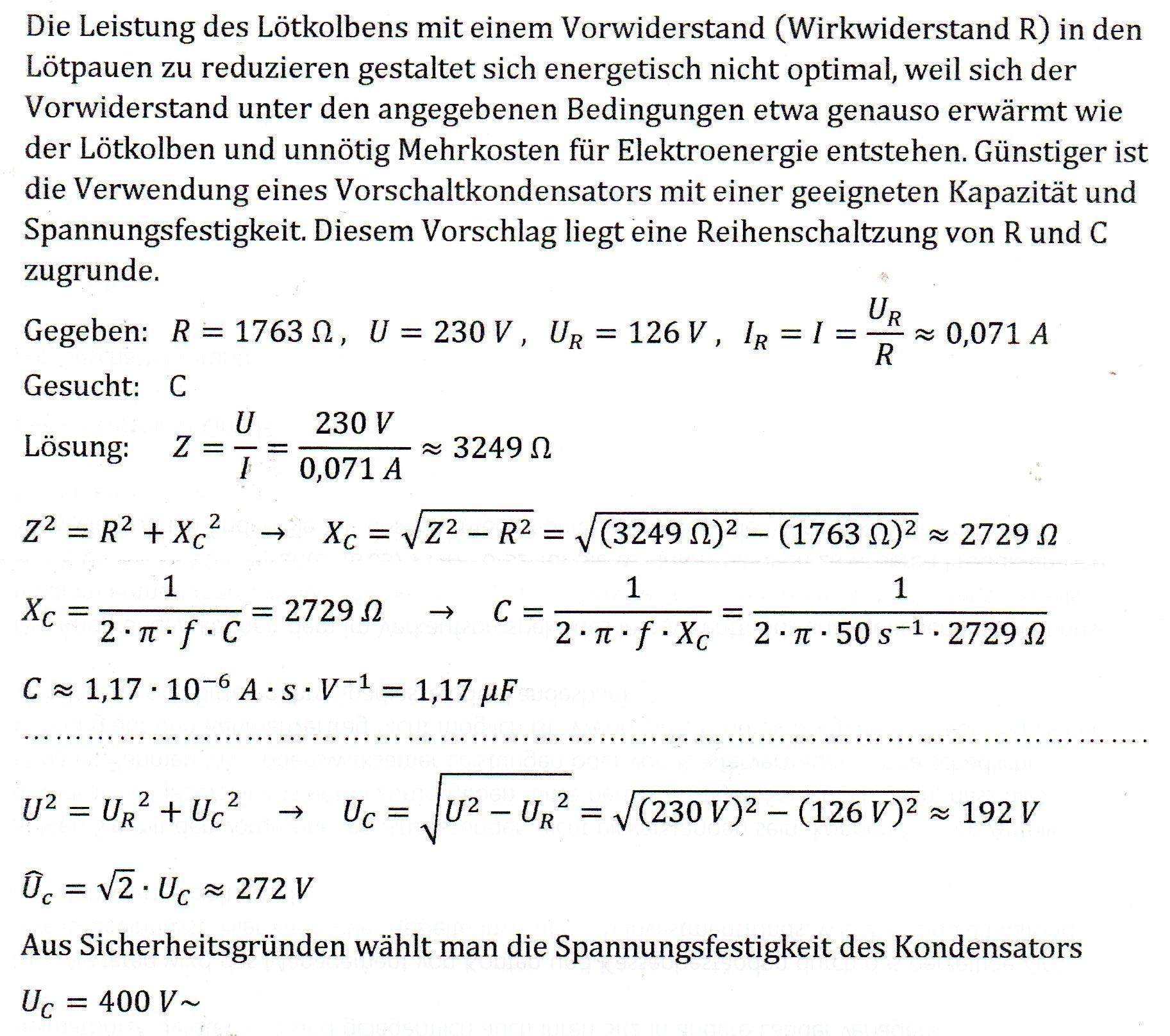 Strom berechnen? Elektrotechnik? (Schule, Technik, Technologie)