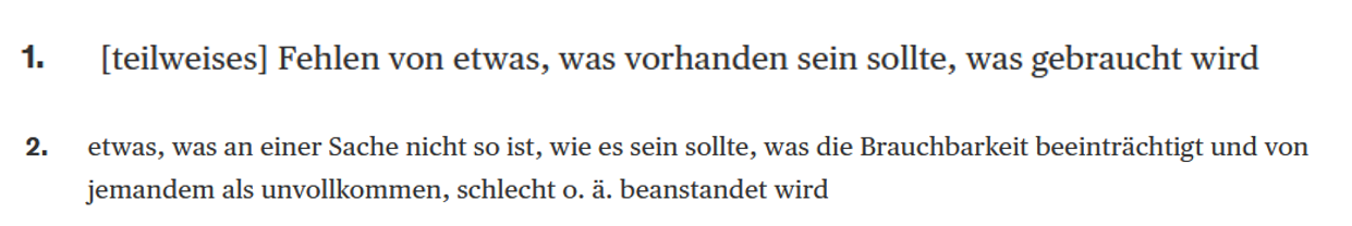 Was bedeutet Mangel? (Schule, Gesundheit, Deutsch)