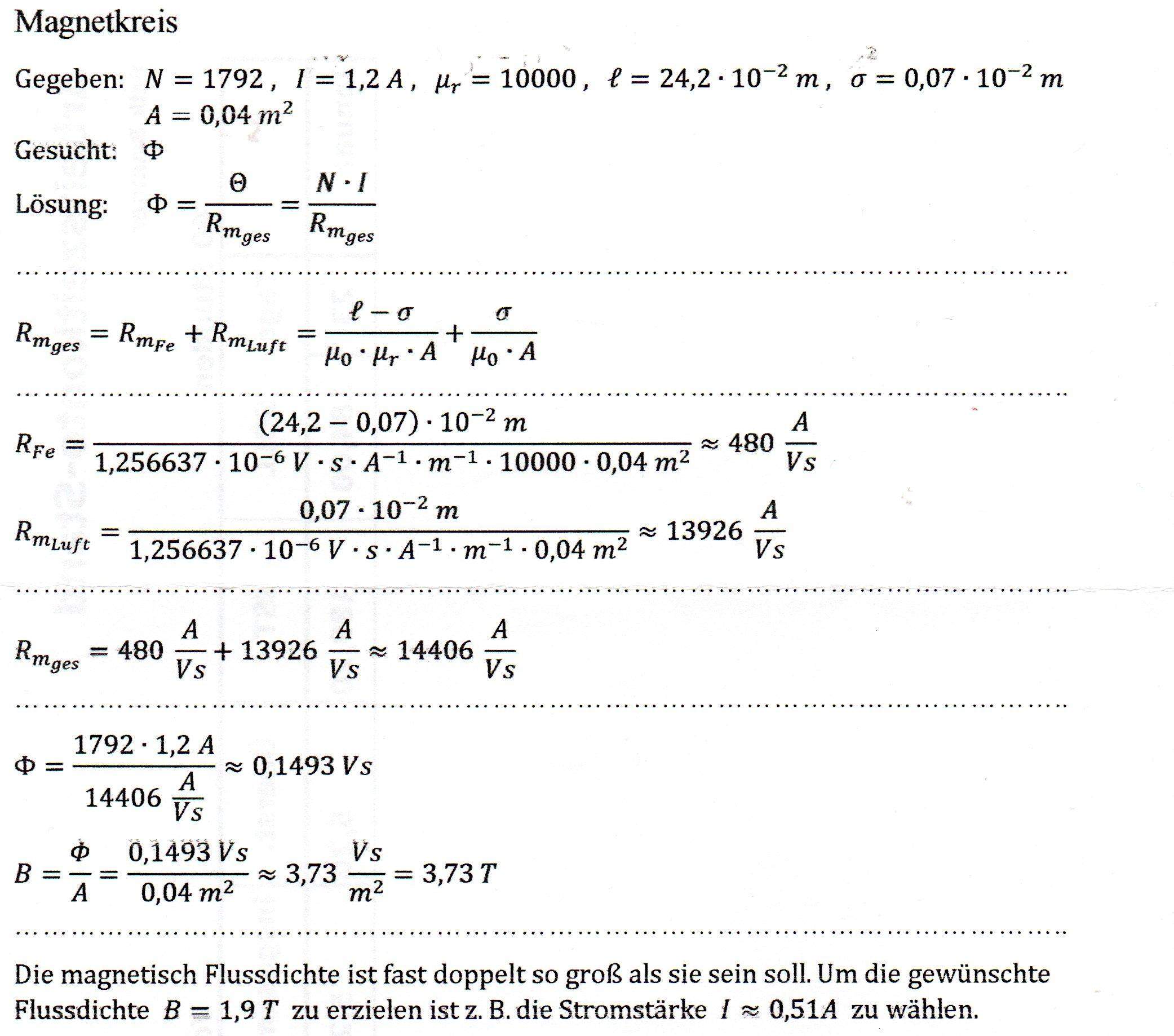 Magnetischen Fluss berechnen? (Schule, Mathematik, Studium)