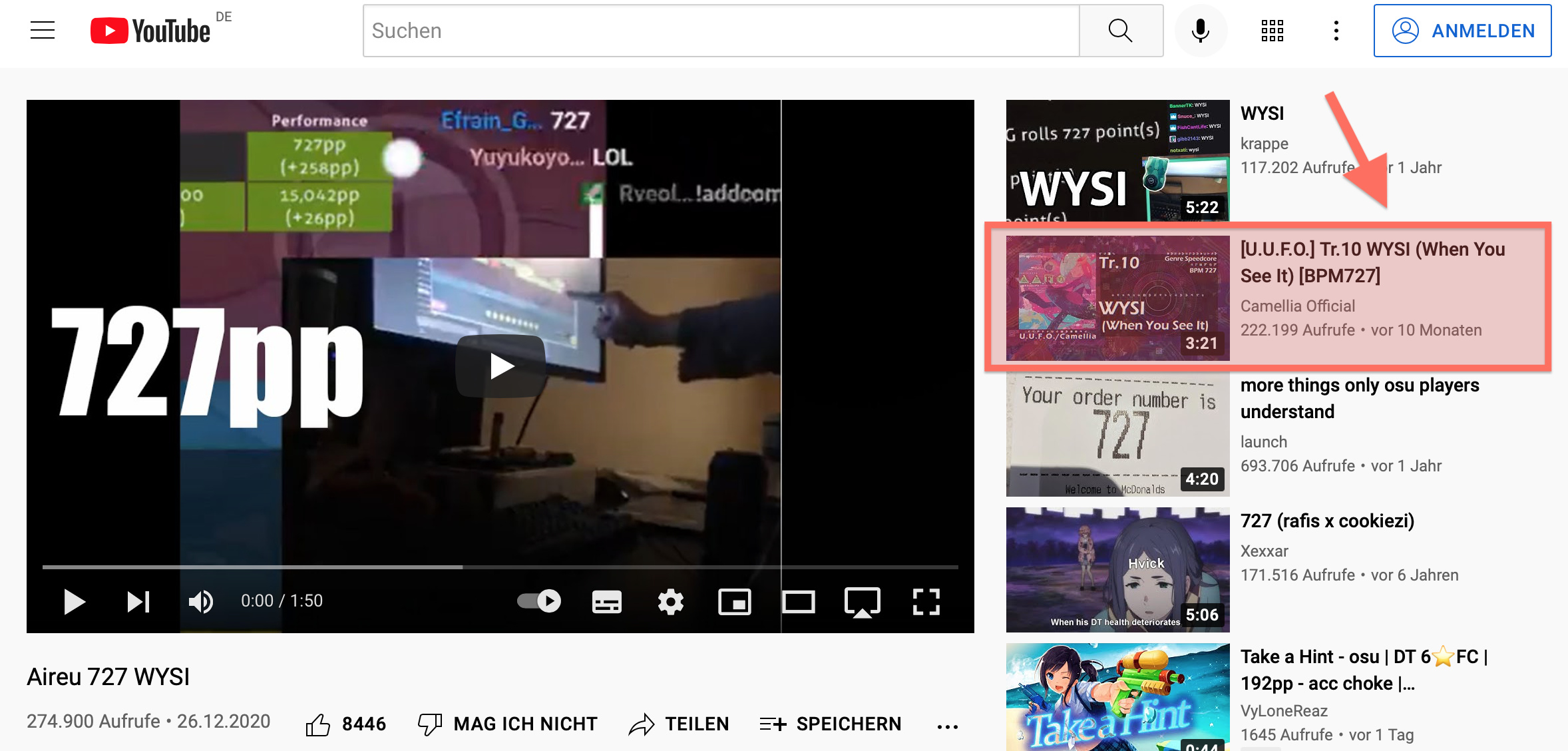 Was bedeutet WYSI? (Meme, osu spiel)